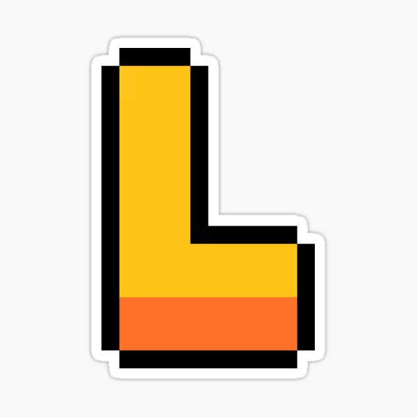 "pixelated alphabet - L" Sticker for Sale by pixelarte | Redbubble