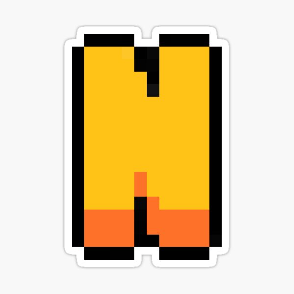 "pixelated alphabet - N" Sticker for Sale by pixelarte | Redbubble