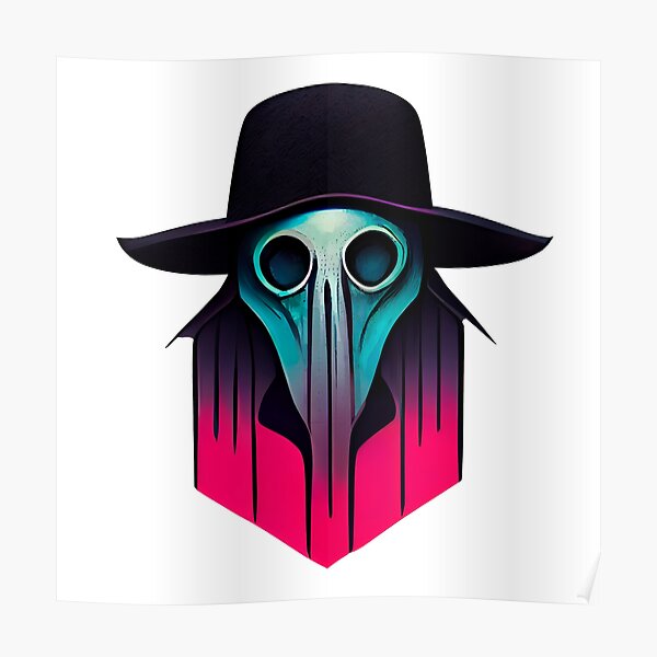 Póster «Médico de la peste de neón a su servicio» de devath | Redbubble