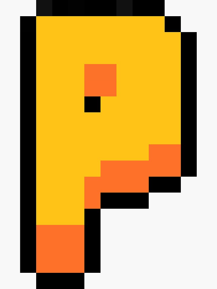 "pixelated alphabet - P" Sticker for Sale by pixelarte | Redbubble