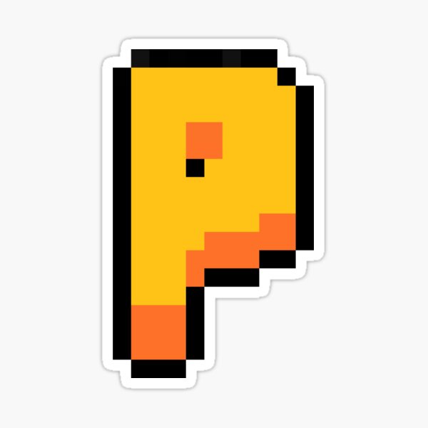 "pixelated alphabet - P" Sticker for Sale by pixelarte | Redbubble