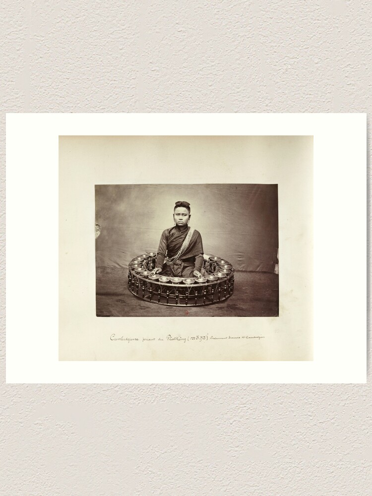 "1870s Cambodian girl playing the Krapeu ក្រពើ - Émile Gsell" Art Print ...