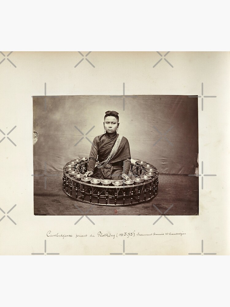 "1870s Cambodian girl playing the Krapeu ក្រពើ - Émile Gsell" Poster ...