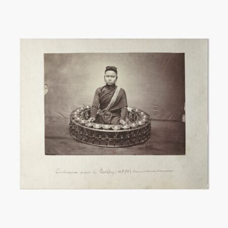 "1870s Cambodian girl playing the Krapeu ក្រពើ - Émile Gsell" Art Board ...