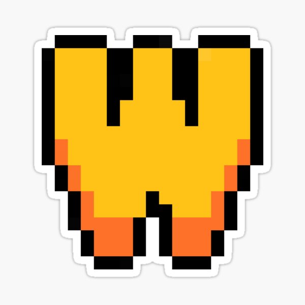 "pixelated alphabet - W" Sticker for Sale by pixelarte | Redbubble