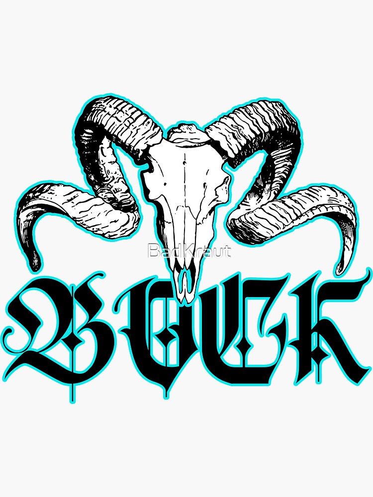 "Buck Skull" Sticker for Sale by BadKraut | Redbubble