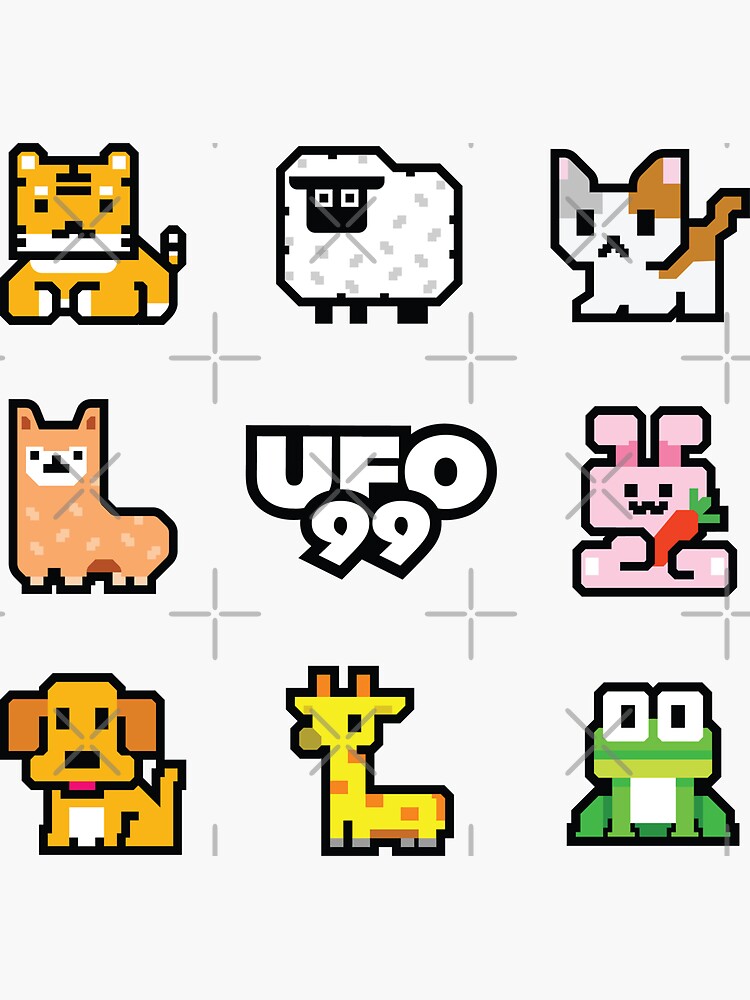 "Animal Collection [UFO99 Mobile Game]" Sticker for Sale by Noice2D | Redbubble