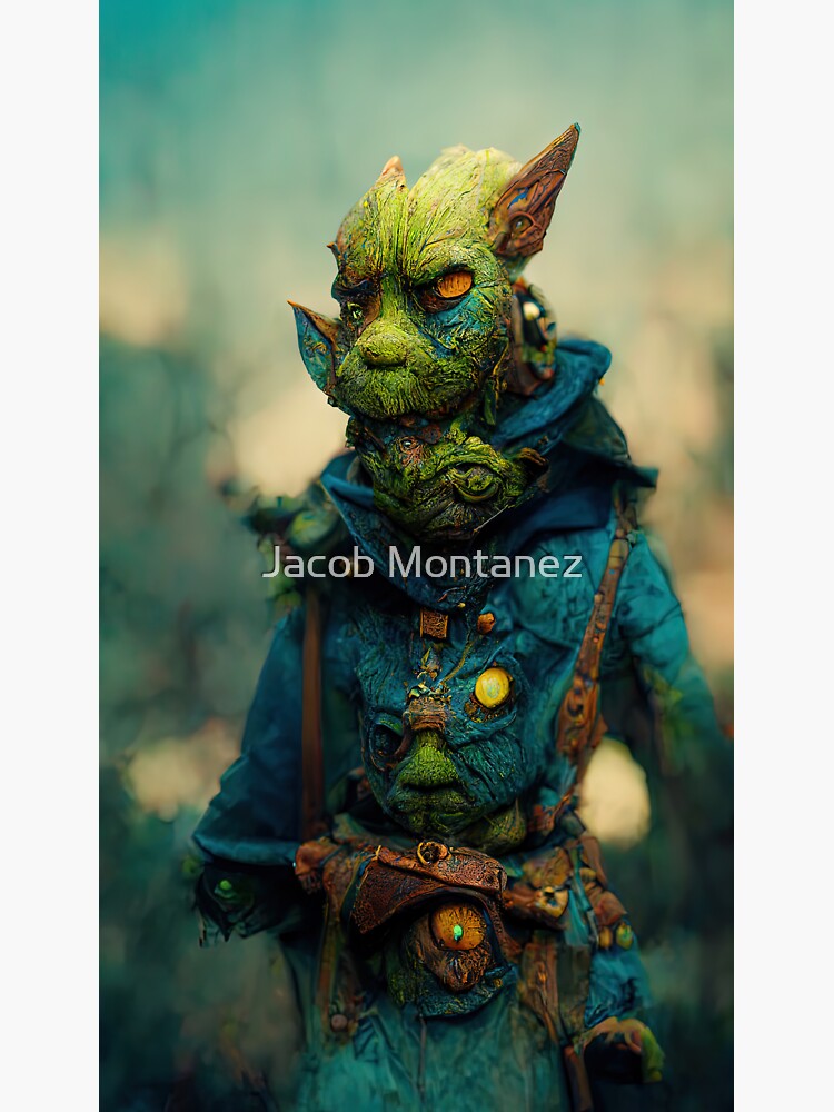 "Goblin Chronomancer" Sticker for Sale by Jacob-Montanez | Redbubble
