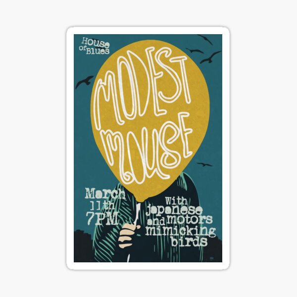 "Modest Mouse Bear Edge Field" Sticker for Sale by meagan-schaefer ...