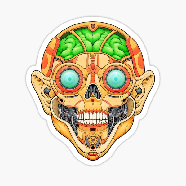 "Cyborg" Sticker for Sale by Timmolloyart | Redbubble
