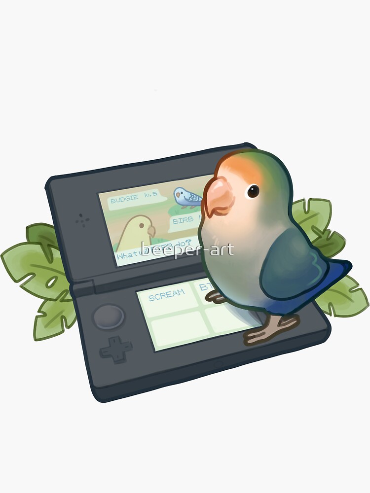 "Gamer lovebird" Sticker for Sale by beeper-art | Redbubble