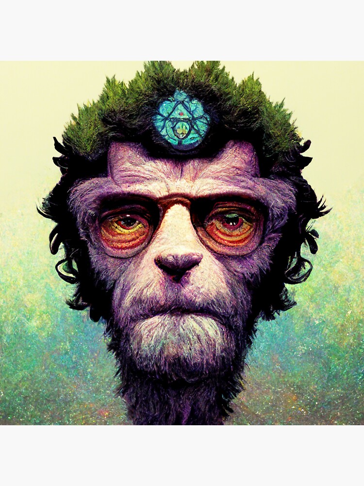 Pegatina «La teoría del mono drogado» de Joey-Baretta | Redbubble