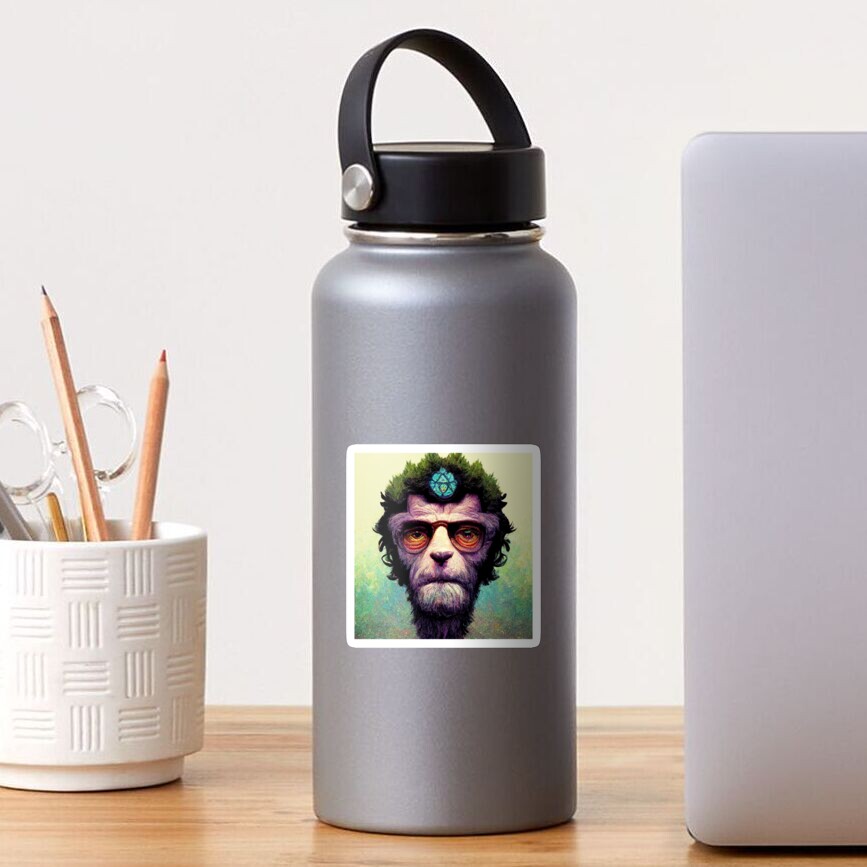 Pegatina «La teoría del mono drogado» de Joey-Baretta | Redbubble