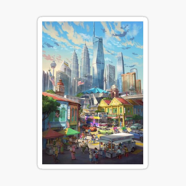 Sticker « Malaisie, Twin Tower, KLCC, Pretonas Tower, Tower Merdeka 118 ...