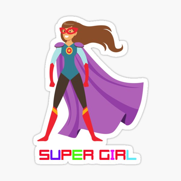"super hero girl " Sticker for Sale by iskandy7 | Redbubble