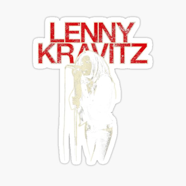 "Red Logo Mic Pose American Singer Lenny" Sticker for Sale by RileRoss ...