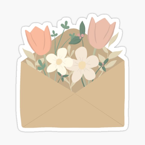 "Mail Bouquet" Sticker for Sale by sashimi-doodles | Redbubble
