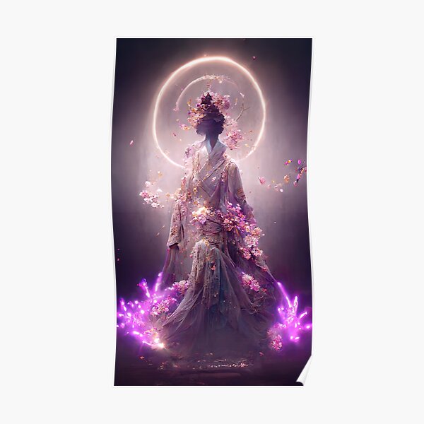 "Cherry Blossom Goddess" Poster for Sale by Jacob-Montanez | Redbubble