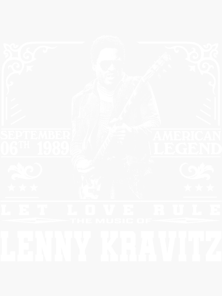 "Vintage Lenny Kravitz Music Legends Art Gift Fan" Sticker for Sale by ...