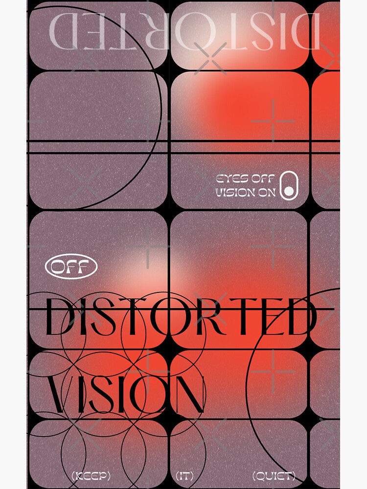 "Distorted Vision" Sticker for Sale by MadameHiro | Redbubble