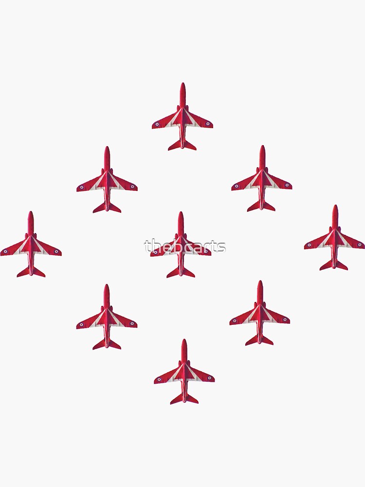 "Red Arrows Diamond 9" Sticker for Sale by thebcarts | Redbubble