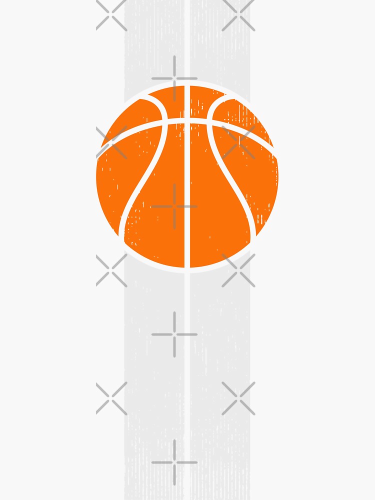 "Basketball on a Stripe | Vertical" Sticker for Sale by Slam-Dunkan ...