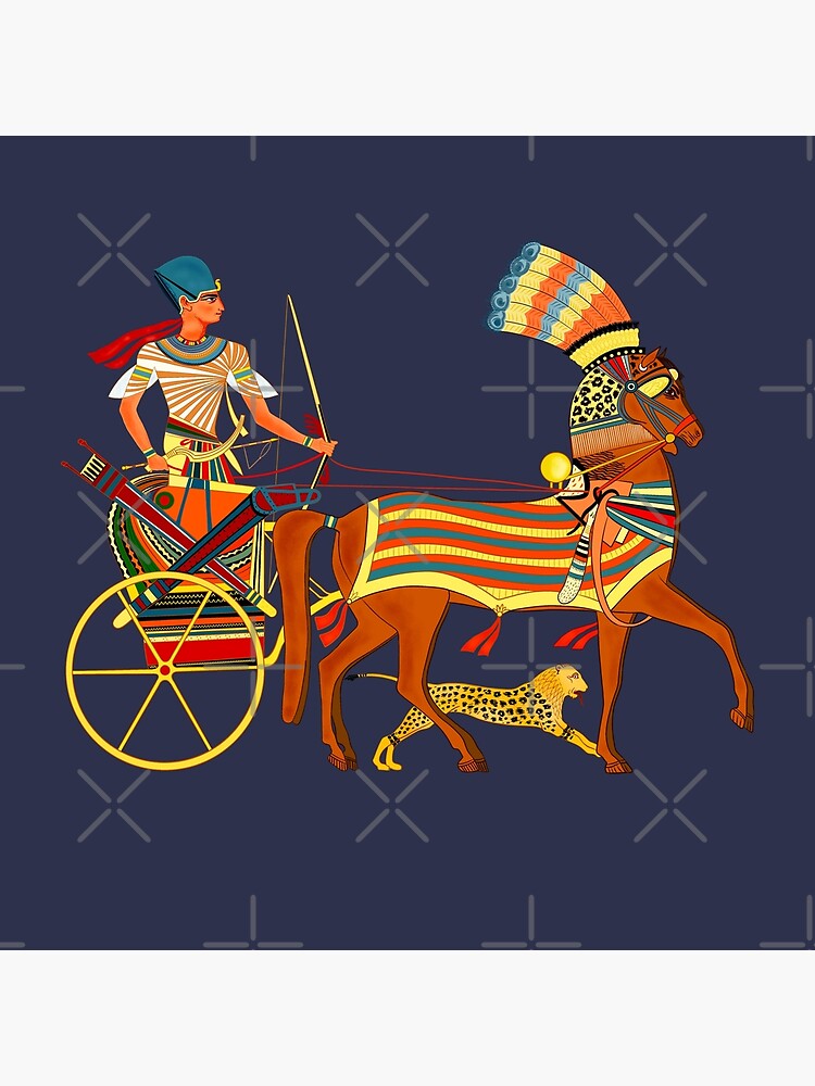 "Ramesses II on an Egyptian chariot" Postcard for Sale by ...