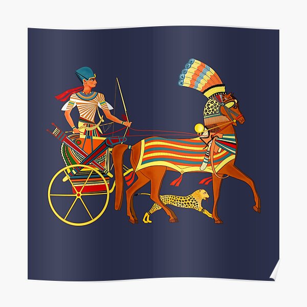 "Ramesses II on an Egyptian chariot" Poster for Sale by archaeologyart ...