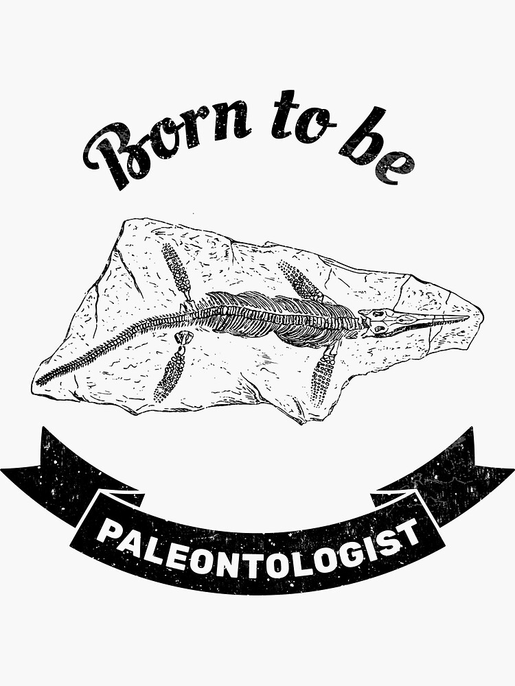 "Born to be paleontologist dinosaur vintage" Sticker for Sale by ...
