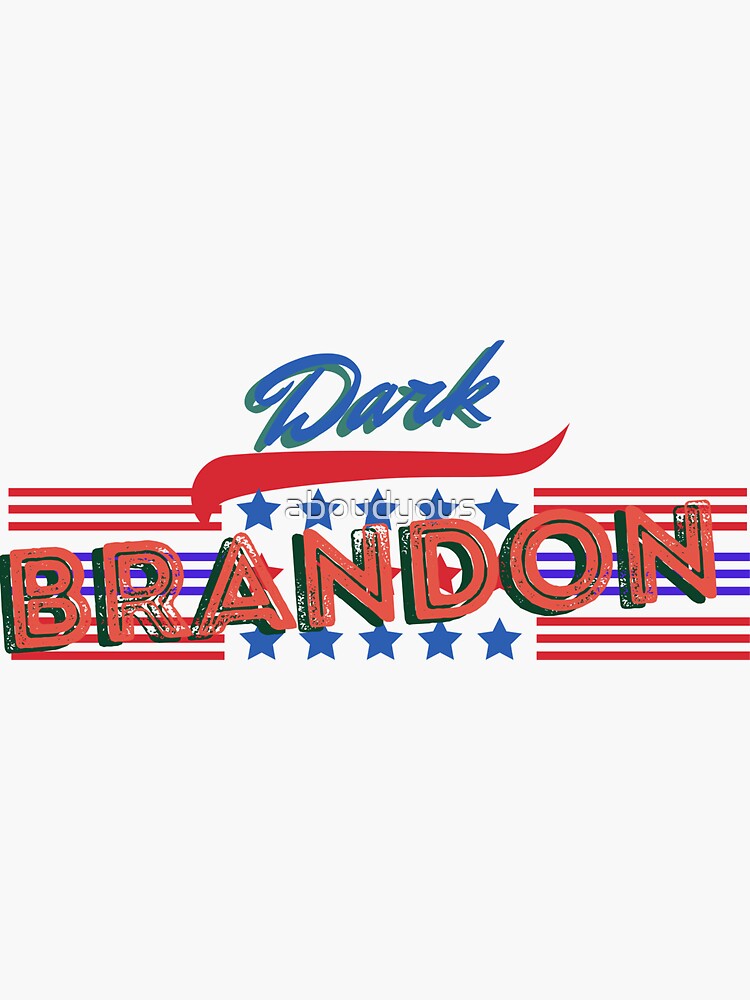 "Dark BRANDON " Sticker for Sale by aboudyous | Redbubble