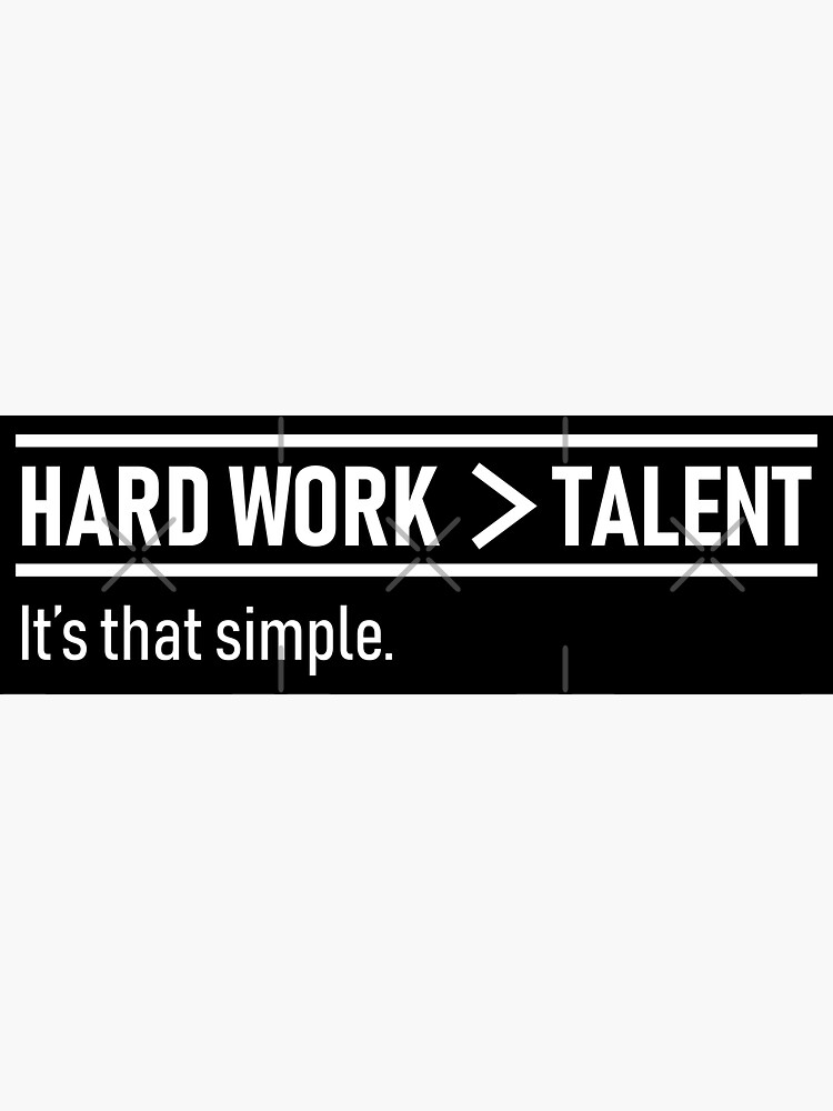 "Hard Work Over Talent | Basketball Motivation Quote Design" Sticker ...