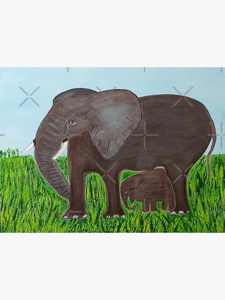 "Mum and Baby Jumbo" Sticker for Sale by RosinaZaidiArt | Redbubble