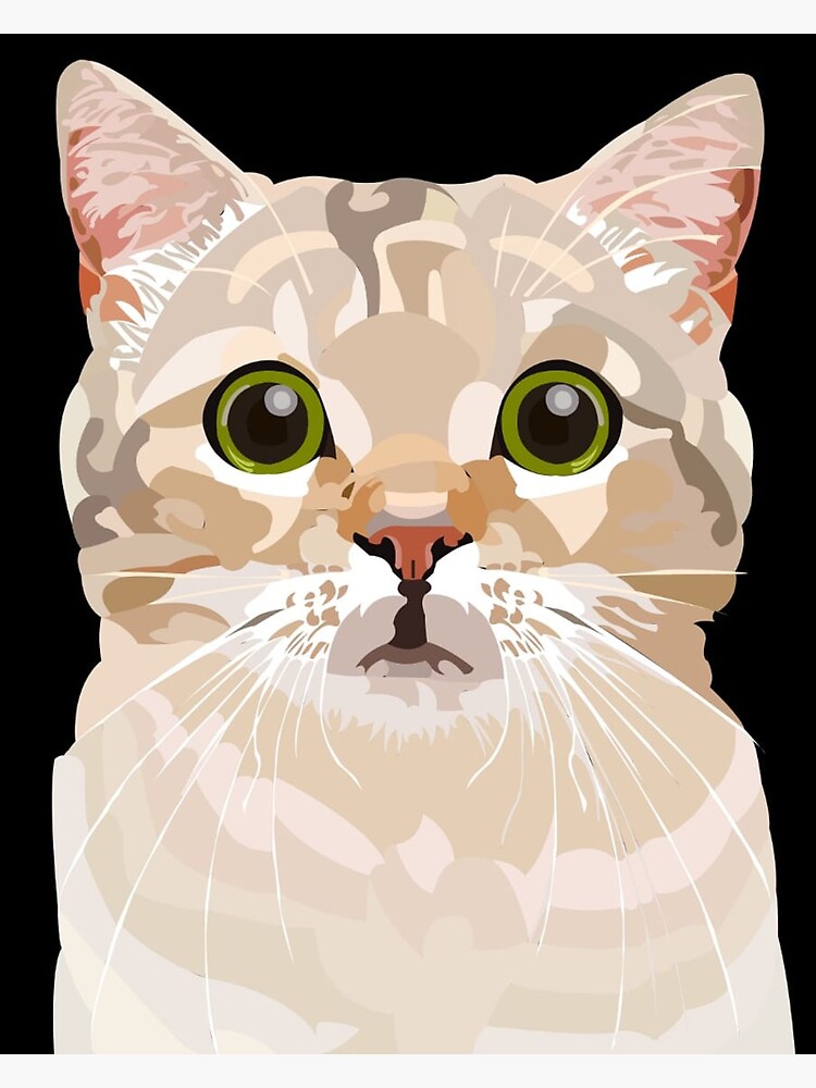 "2D Cat" Sticker for Sale by 2Dcrs | Redbubble
