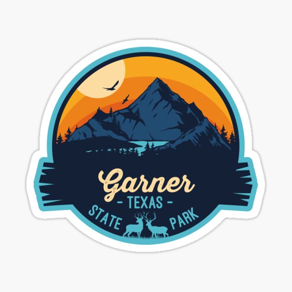 "Garner State Park Texas Vacation TX Souvenir Badge" Sticker for Sale ...
