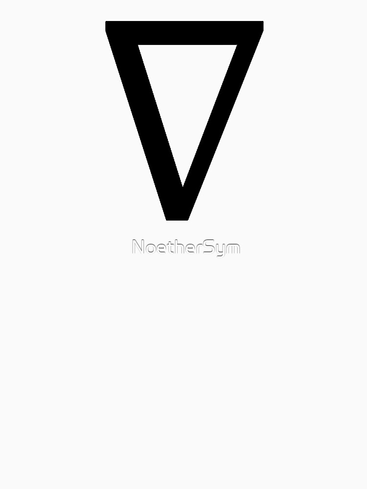 "Nabla differential operator symbol" T-shirt for Sale by NoetherSym ...