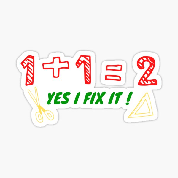 "BACK TO SCHOOL by 1＋1 CALCULATION ！" Sticker for Sale by hosnygraphics ...