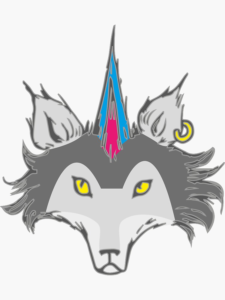 "Pack Punk - Wolf" Sticker for Sale by wigilwigil | Redbubble