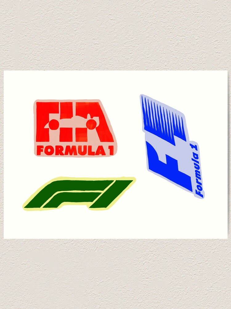 "Evolution of Formula one Logo's (sticker pack)" Art Print for Sale by ...