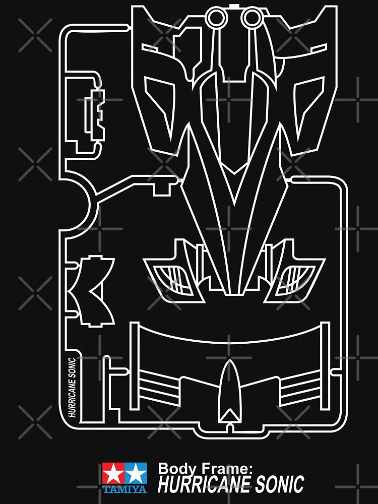 "Hurricane Sonic Body Frame Mini 4WD Tamiya Bakusou Kyoudai Lets and Go ...