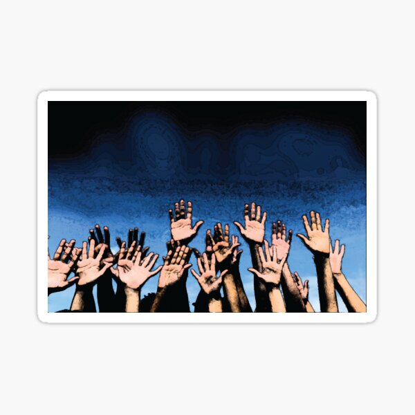 "Raise Your Hand " Sticker for Sale by son-ipek | Redbubble