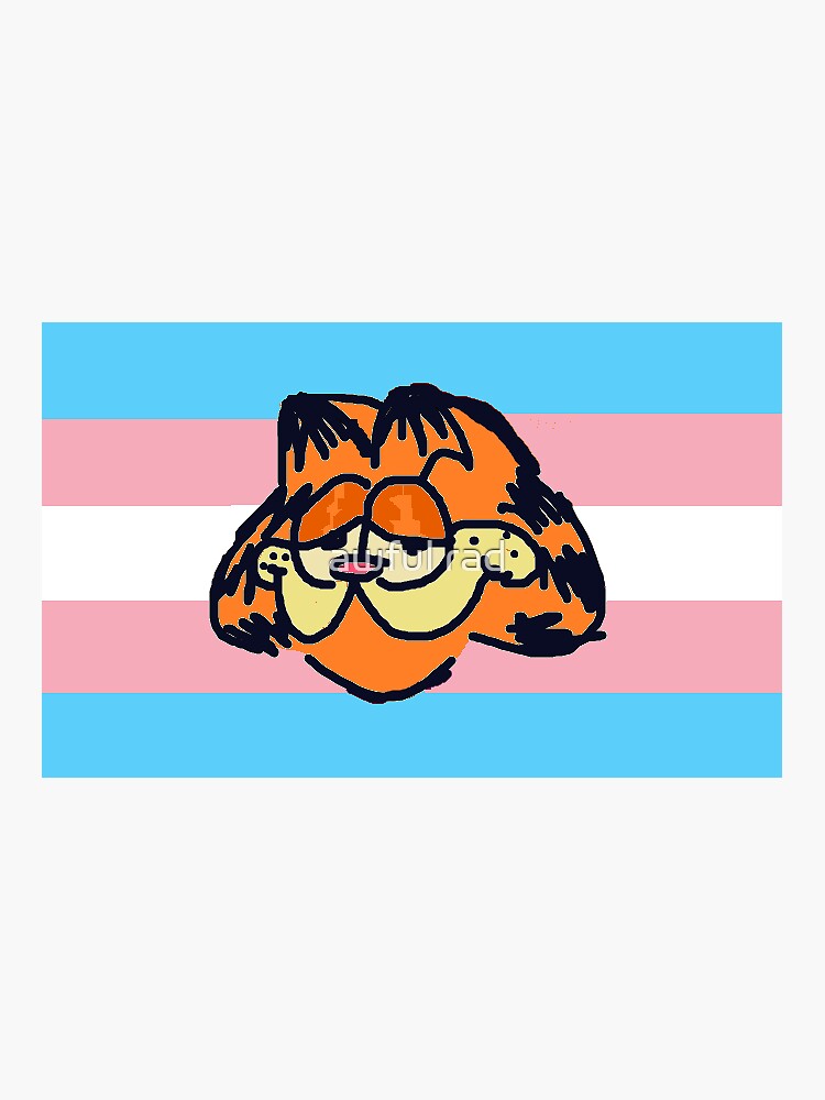 "trans garfield" Sticker for Sale by katrinperks | Redbubble