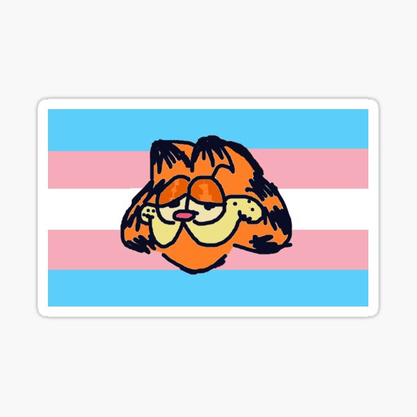 "trans garfield" Sticker for Sale by katrinperks | Redbubble