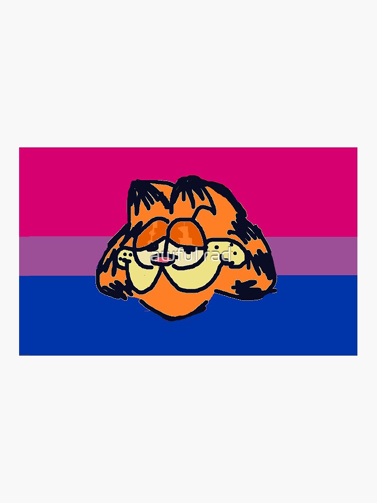 "bisexual garfield" Sticker for Sale by awful rad | Redbubble