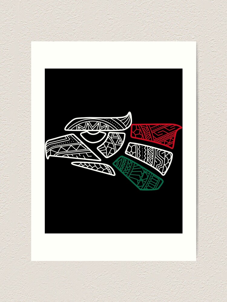 "Mexico Flag - Mexican Eagle Aztec Style - Hecho En Mexico" Art Print ...