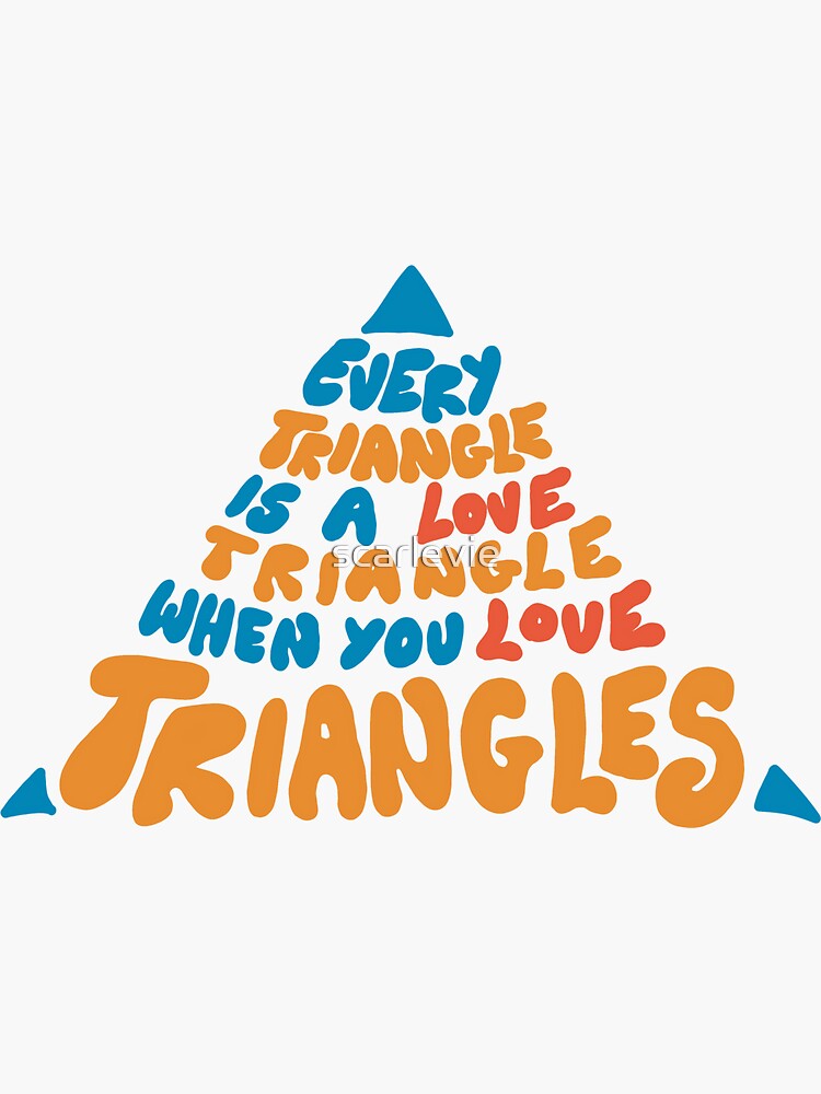 "James Acaster's Triangles Multi" Sticker for Sale by scarlevie | Redbubble