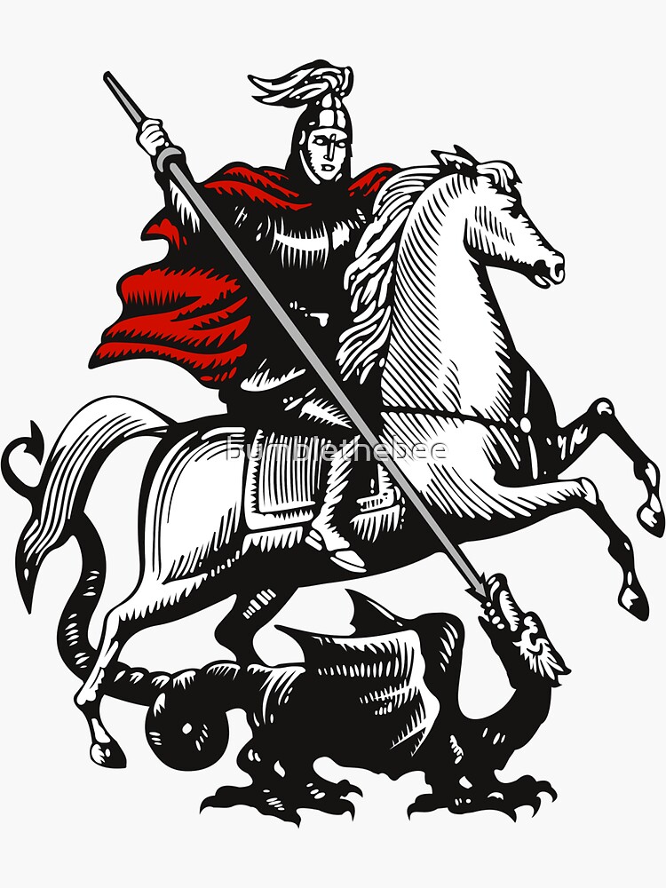 "Saint George" Sticker for Sale by bumblethebee | Redbubble