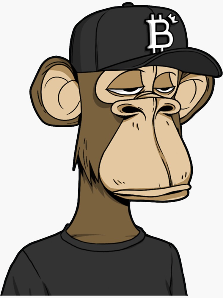 "Honorary Bored Ape Yacht Club 22" Sticker for Sale by CARLABROCK1 ...