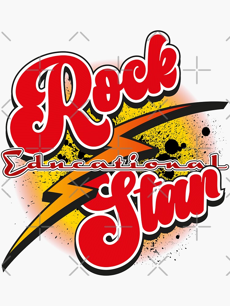 "Educational Rock Star - Teacher " Sticker for Sale by CandOCreative ...