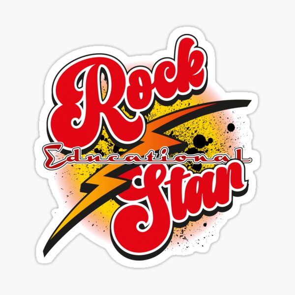 "Educational Rock Star - Teacher " Sticker for Sale by CandOCreative ...