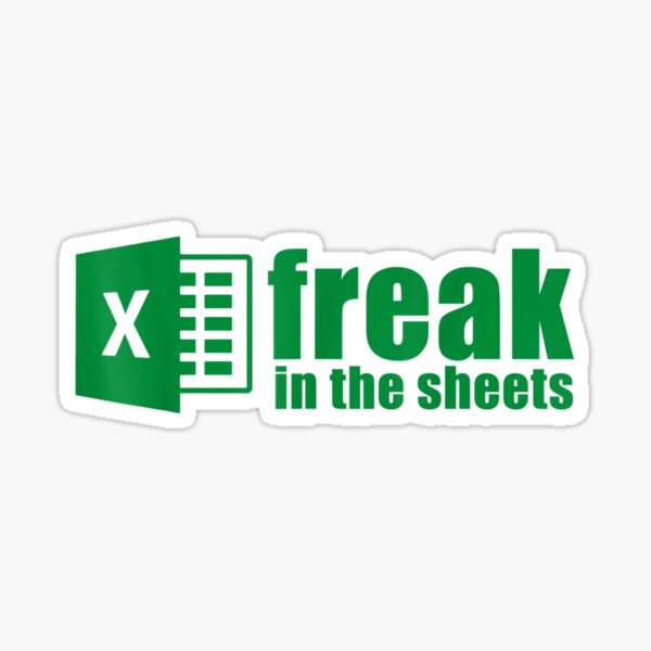 "Freak in the sheets" Sticker for Sale by SixPackArt | Redbubble